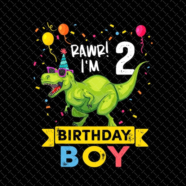 Dinosaur Birthday Svg 2 Year Old - Etsy