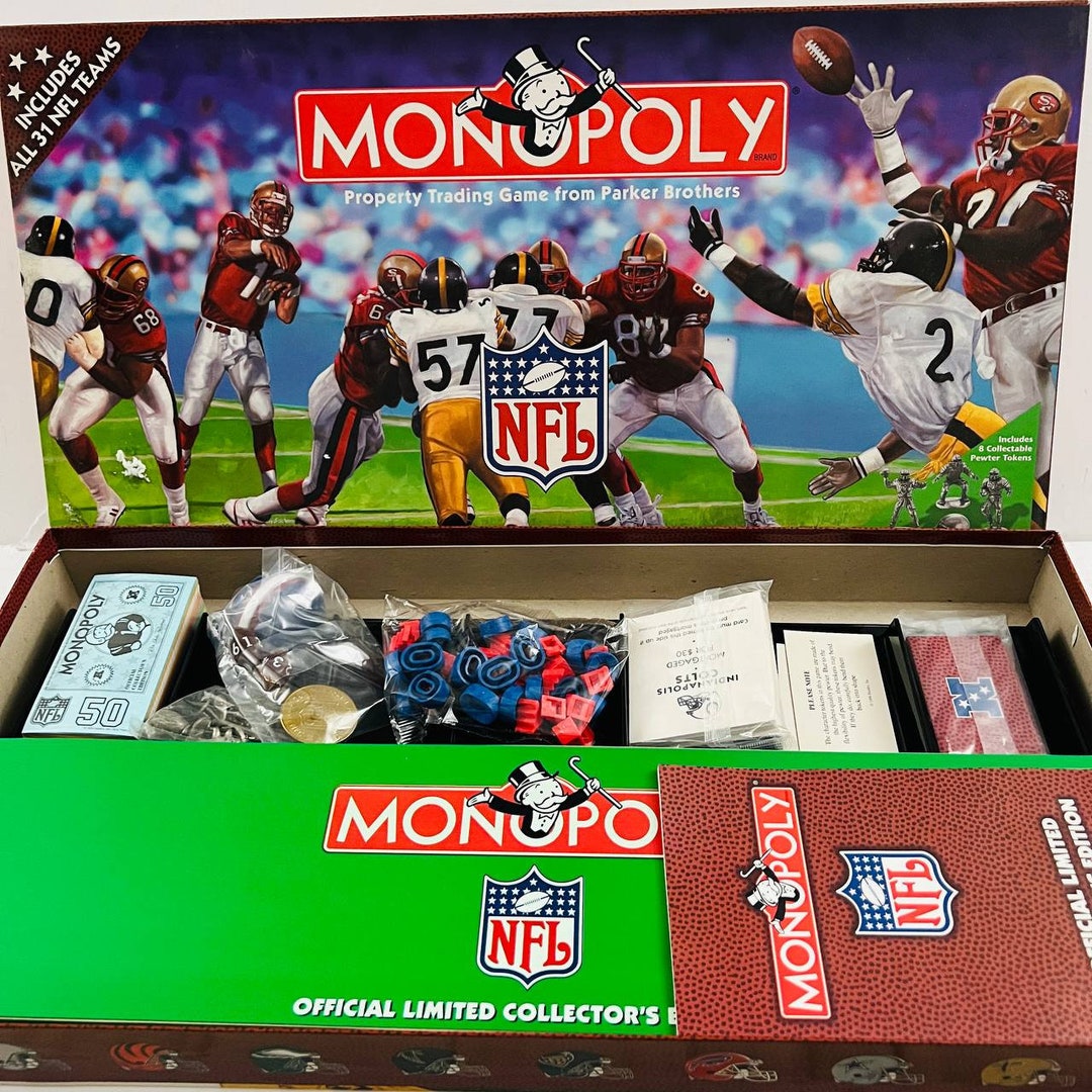 Vintage Monopoly NFL Football Official Limited Collector's - Etsy