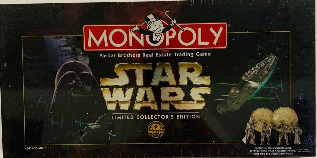 Vintage Monopoly Star Wars Limited Collector's Edition 1996 Hasbro New ...