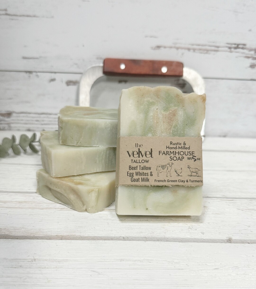 Tallow, Frankincense, Egg Whites & Goat’s Milk Facial Soap Bar With ...