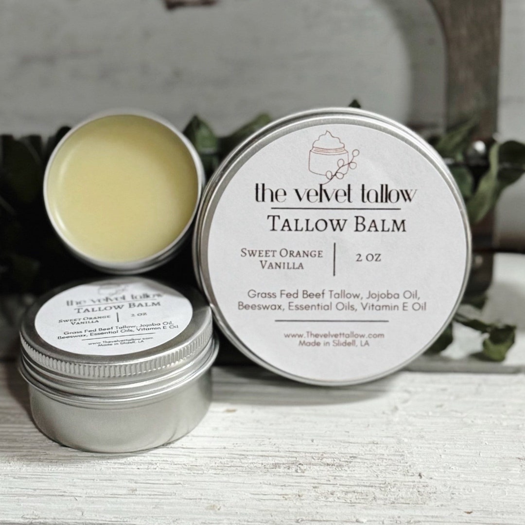 Tallow Body Balm, Unscented Solid Lotion, Made With 100% Grass Fed ...