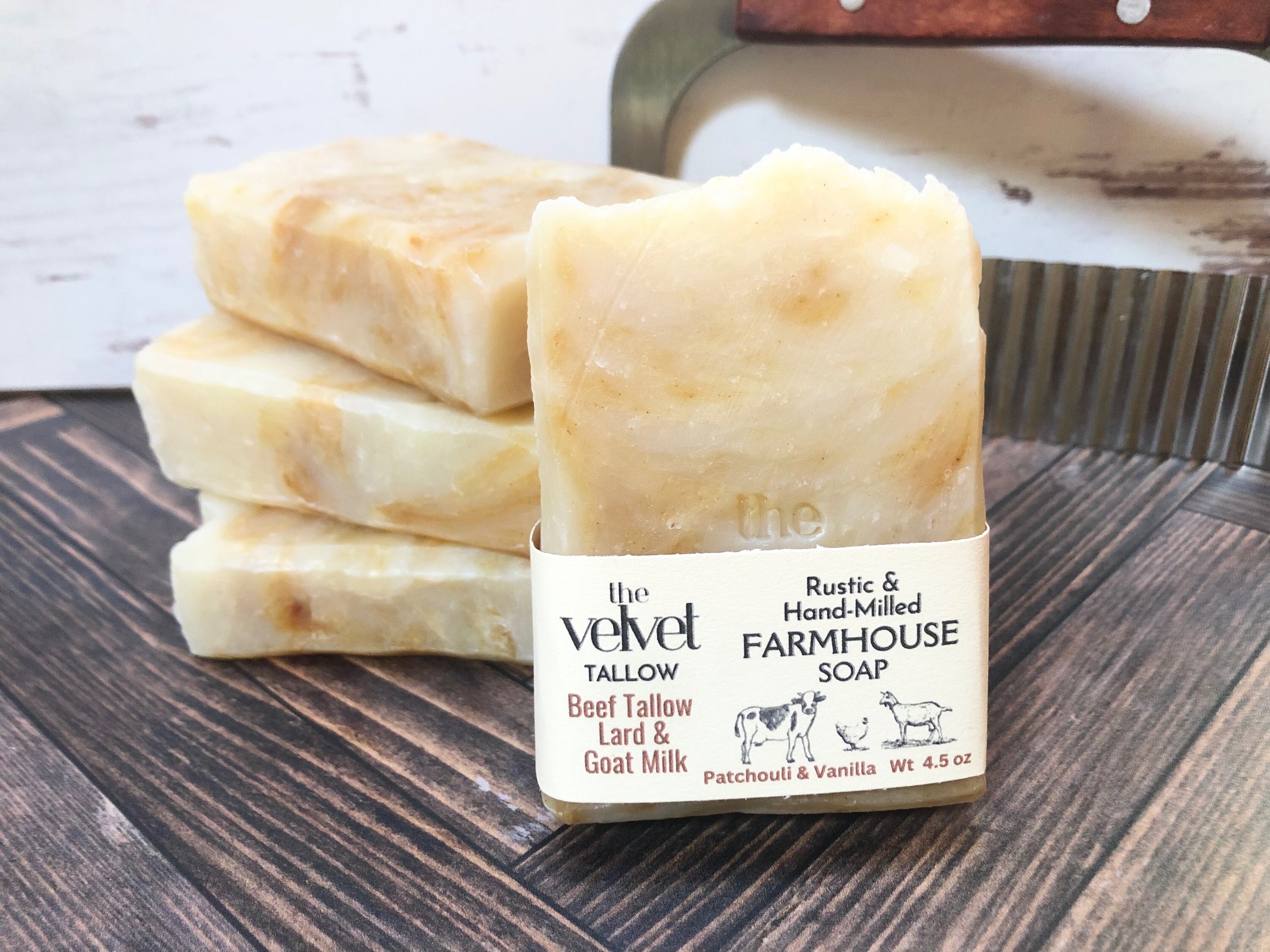 Patchouli Tallow & Goats Milk Soap Bar, Patchouli Vanilla and Tumeric ...