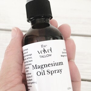 Magnesium Oil Spray, 2oz 4oz, Glass Spray Bottle, Transdermal Magnesium ...