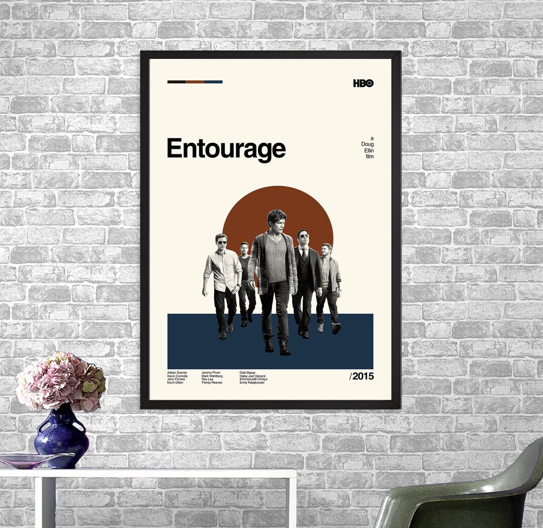 Entourage Poster Doug Ellin Retro Modern Mid Century Modern - Etsy