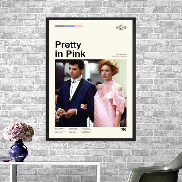 Minimalist Pretty in Pink Movie Poster - Etsy