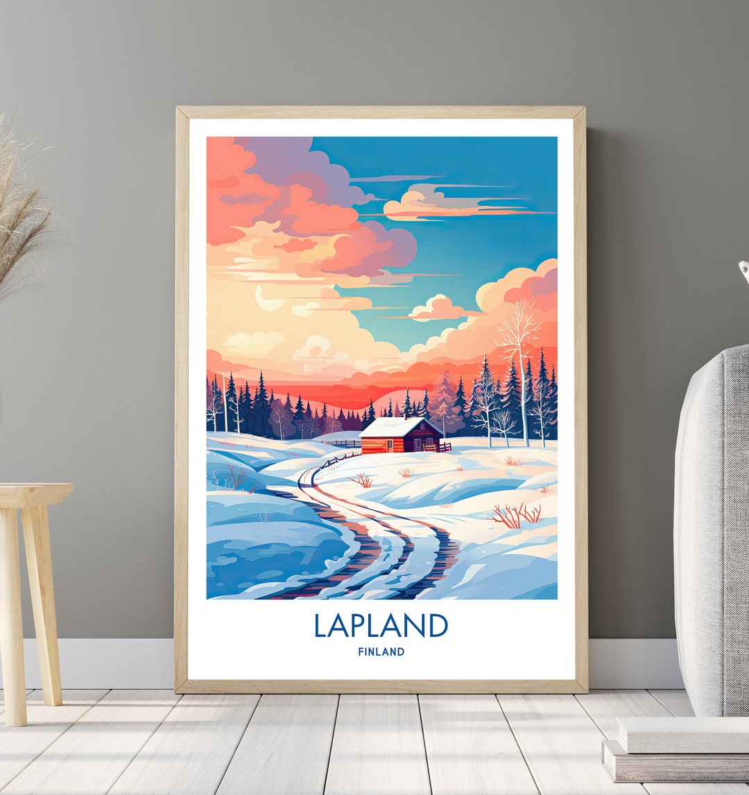 Lapland Poster Lapland Travel Lapland Art Lapland Print - Etsy
