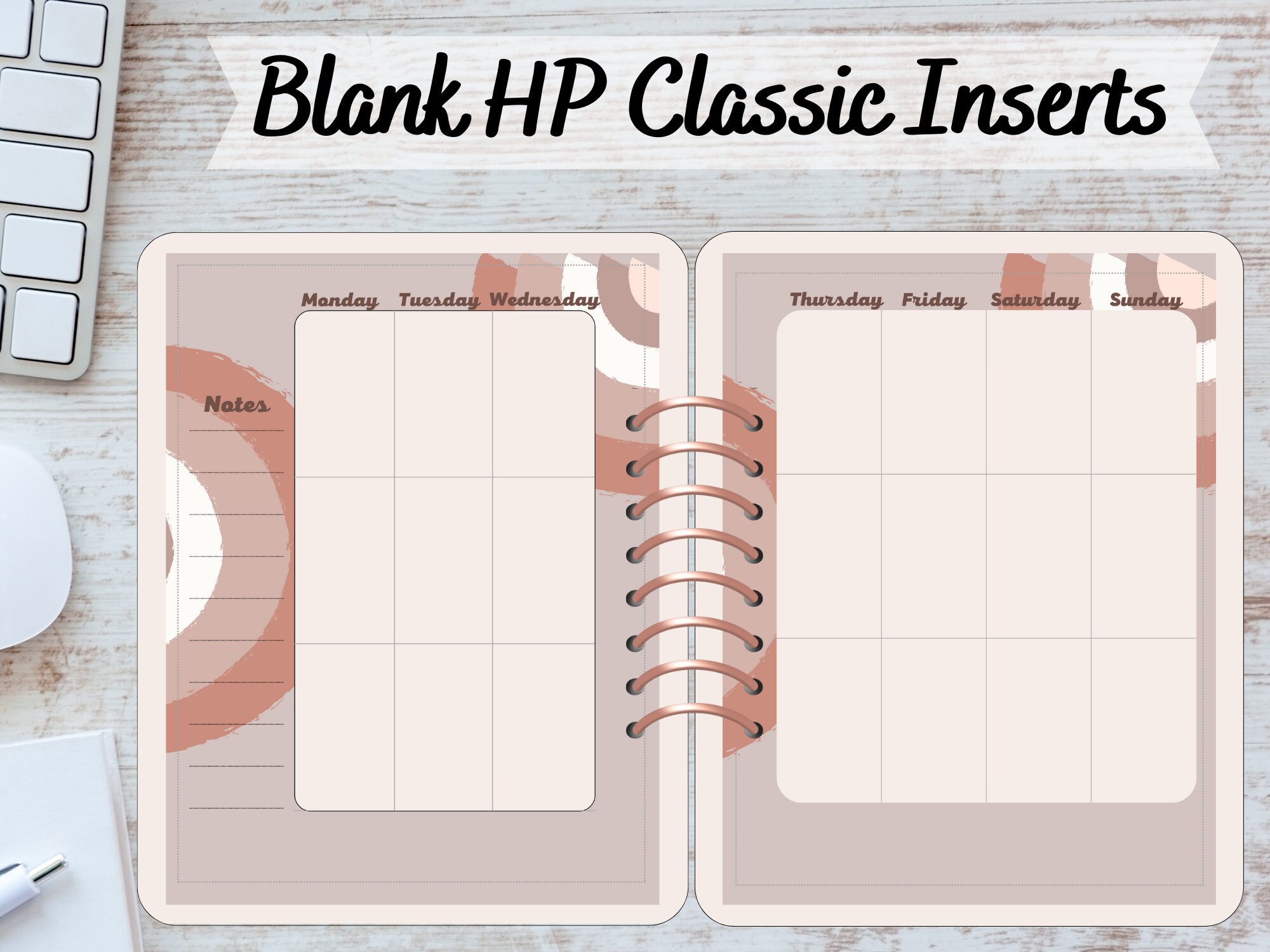 Boho Happy Planner Classic Printable Weekly Vertical Insert Undated ...