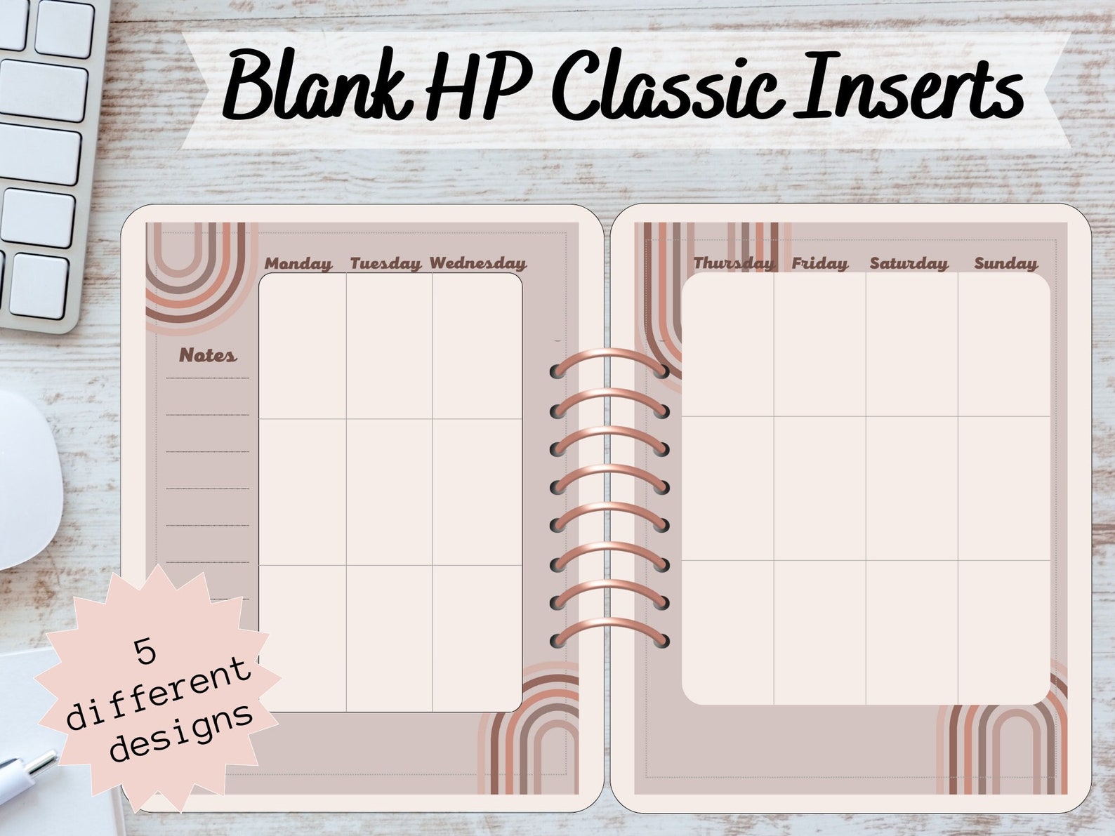 Boho Happy Planner Classic Printable | Weekly Vertical Insert | Undated ...