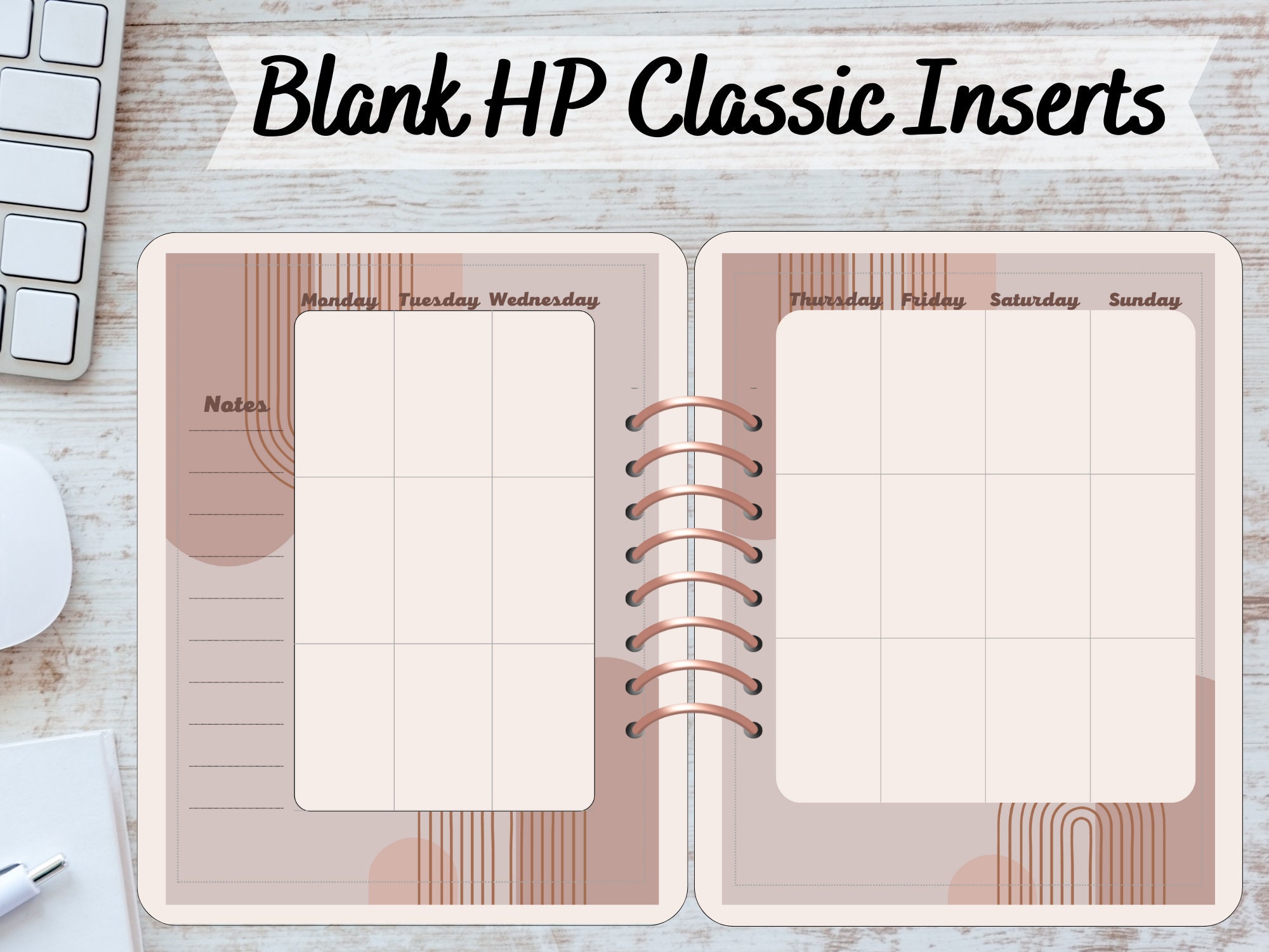 Boho Happy Planner Classic Printable Weekly Vertical Insert Undated ...