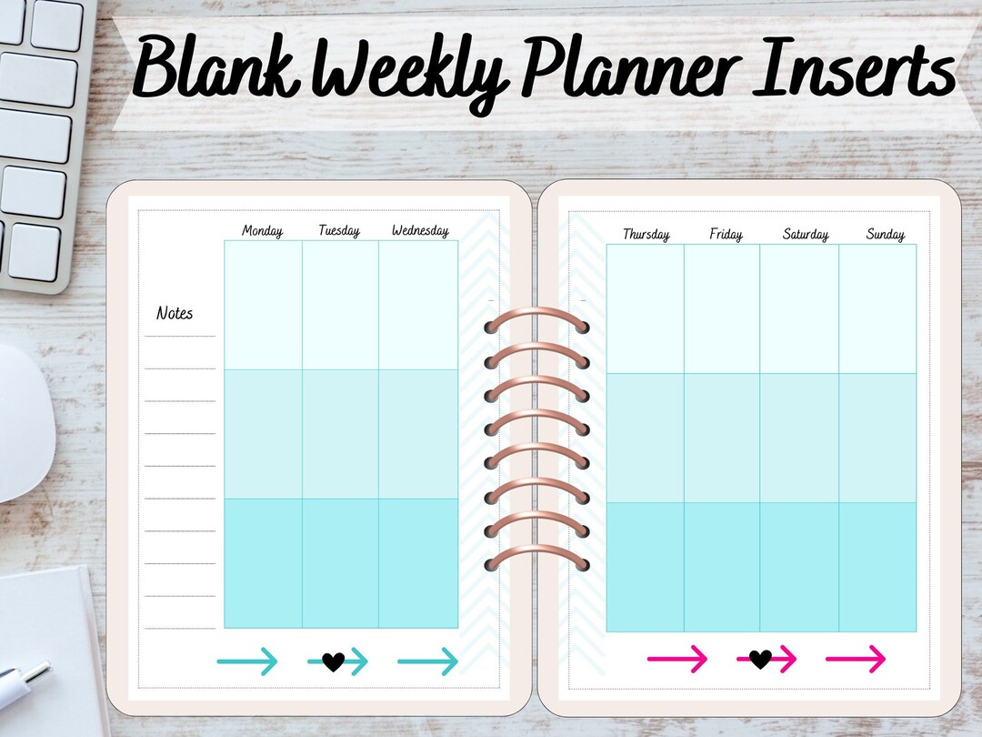 Pink & Turquoise Happy Planner Classic Printable Weekly Vertical Insert ...