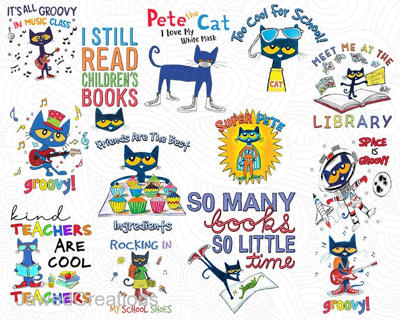 Pete The Cat School Clipart