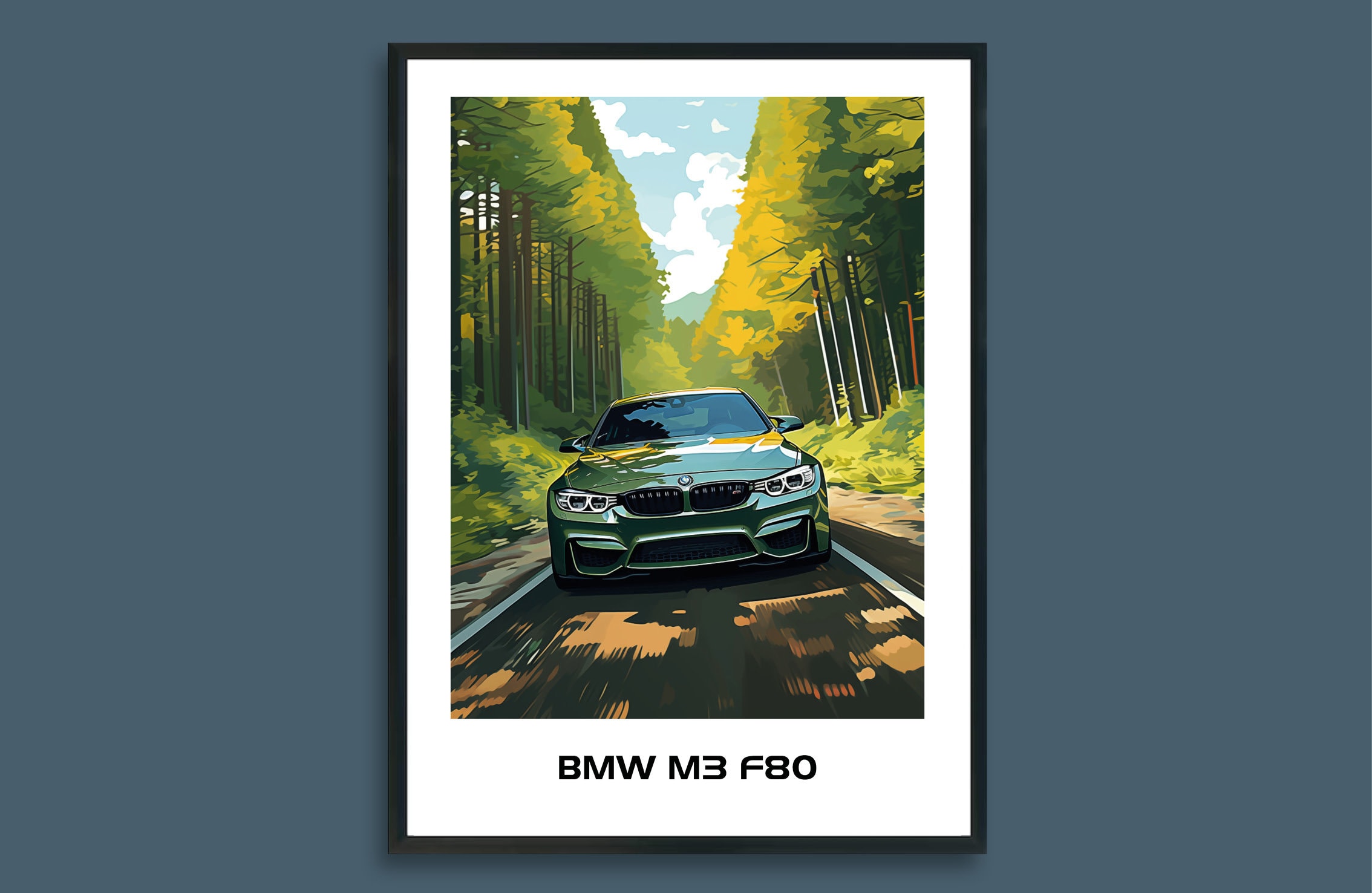BMW 3 Series M3 F80 Travel Style Poster Print Wall Art - Etsy