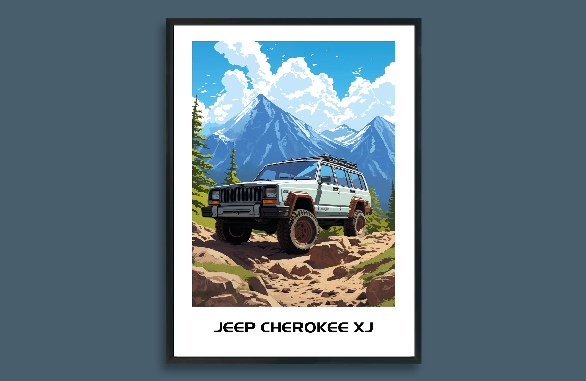 Jeep Cherokee XJ Travel Style Poster Print Wall Art - Etsy