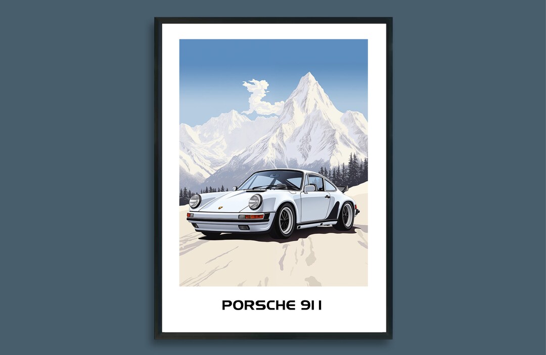 Porsche 911 Travel Style Poster Print Wall Art - Etsy
