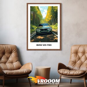 BMW 3 Series M3 F80 Travel Style Poster Print Wall Art - Etsy