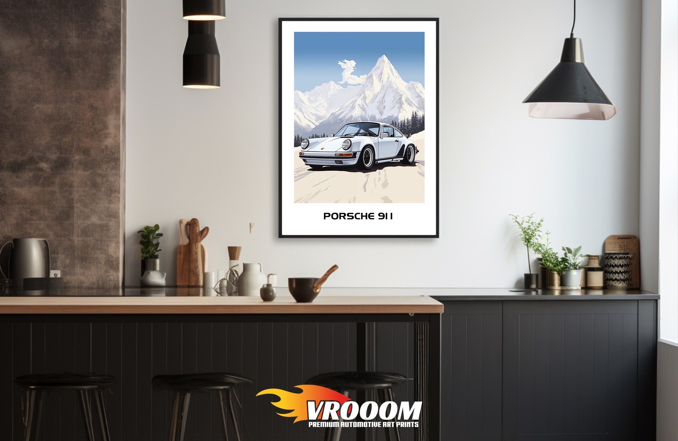Porsche 911 Travel Style Poster Print Wall Art - Etsy