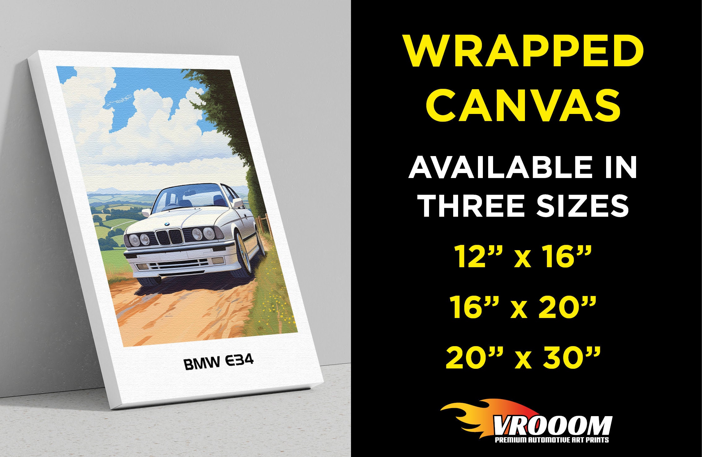 BMW 5 Series E34 Travel Style Poster Print Wall Art - Etsy