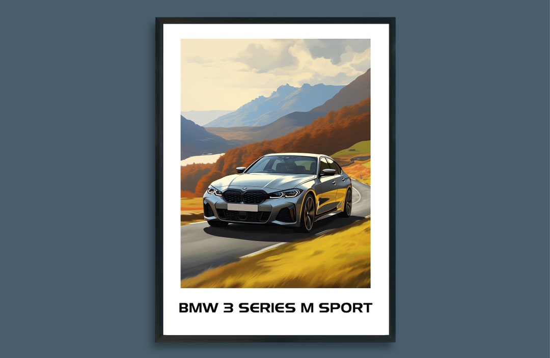 BMW 3 Series M Sport Travel Style Poster Print Wall Art - Etsy