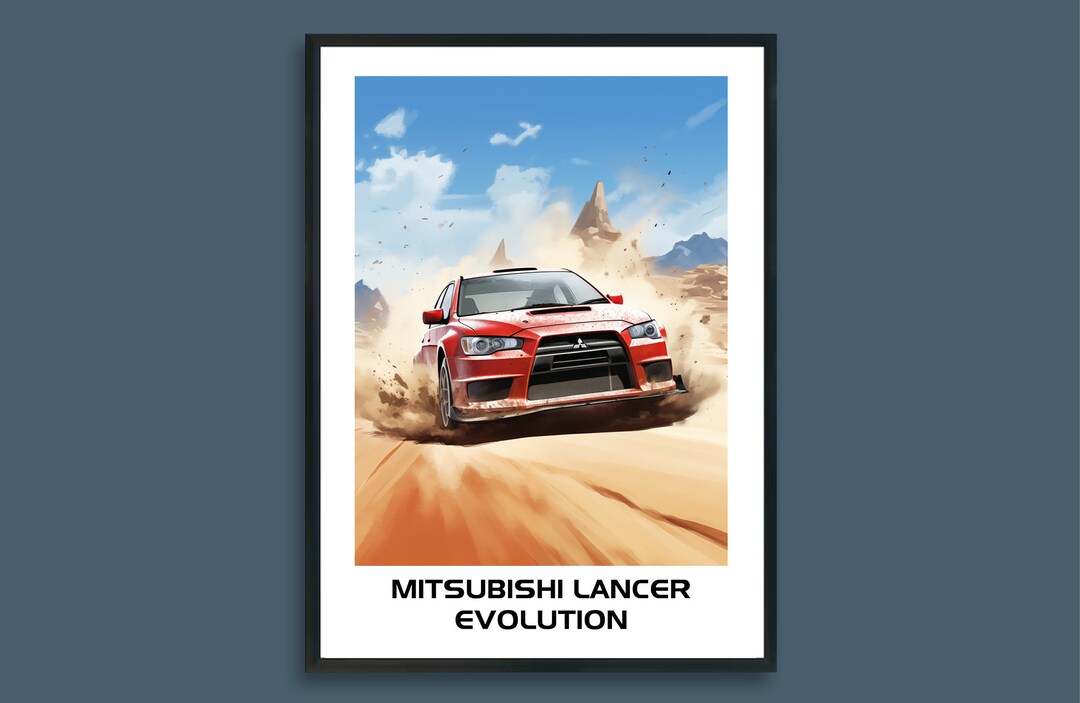 Mitsubishi Lancer Evolution Travel Style Poster Print Wall Art - Etsy