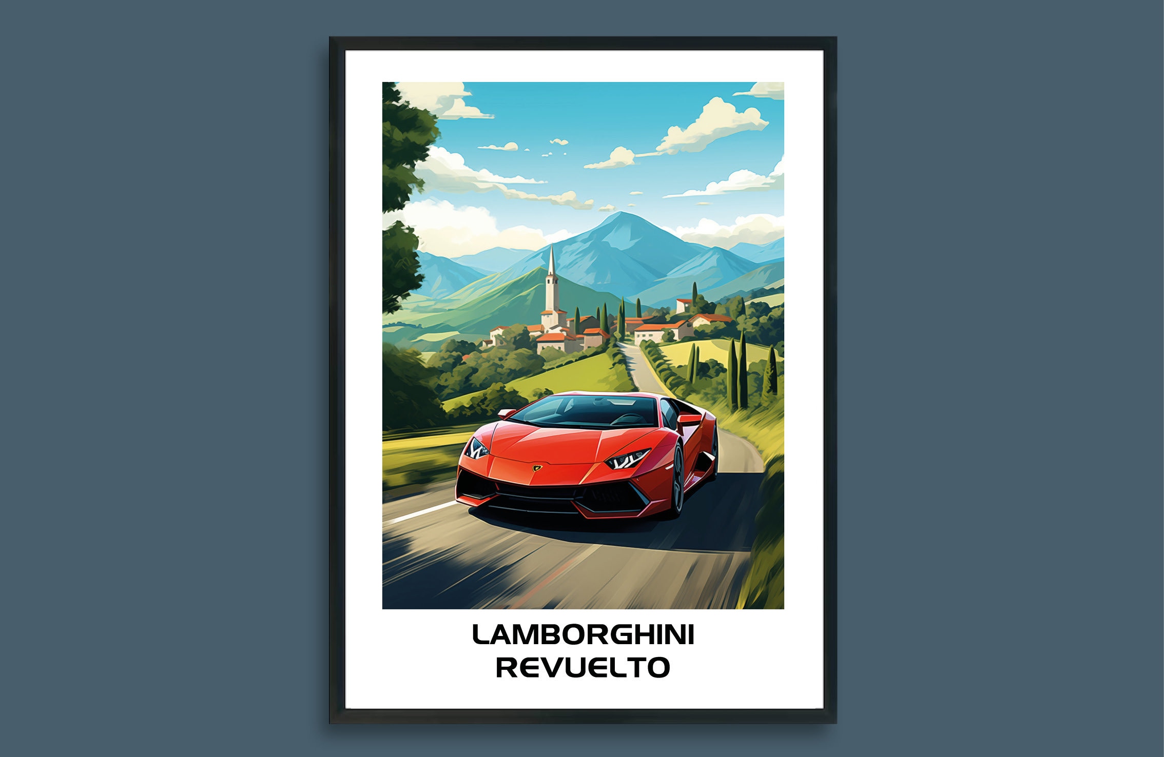 Lamborghini Revuelto Travel Style Poster Print Wall Art - Etsy