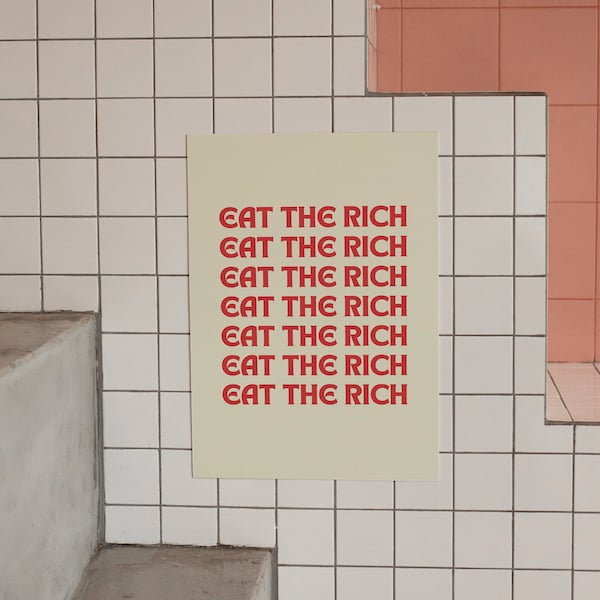 Eat the Rich Poster Wall Art - Etsy