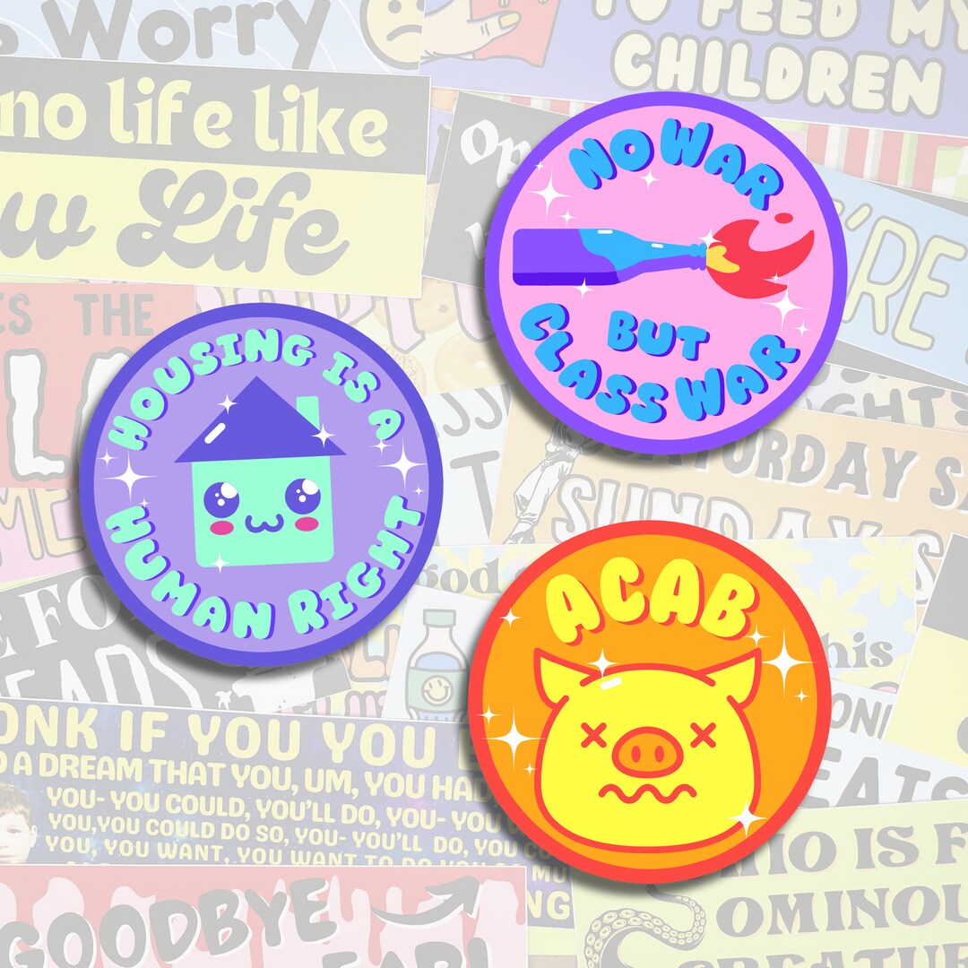 Kawaii Comrade Cute Leftist Stickers, Activist Stickers for a Laptop ...