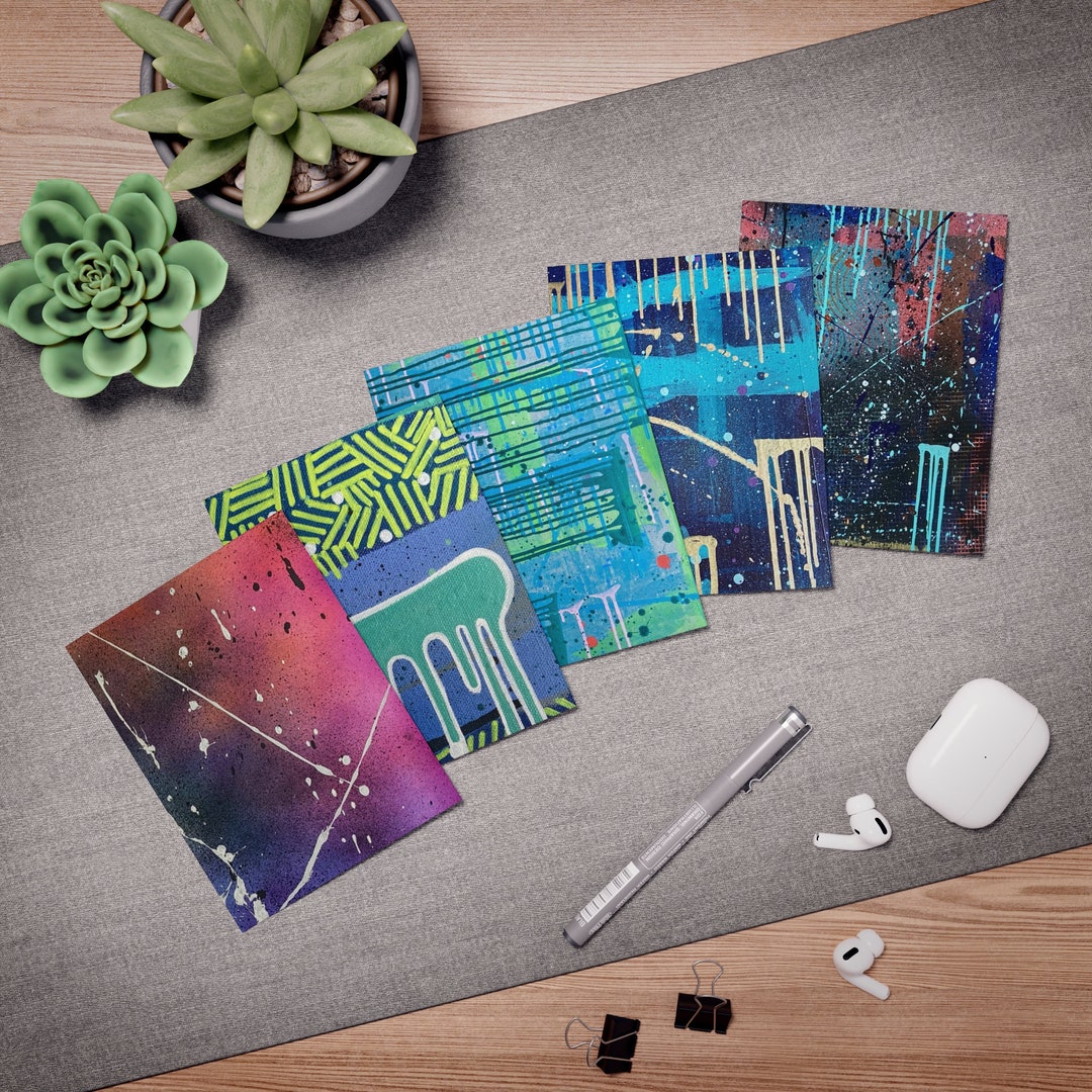 Abstract Greeting Cards Multi-pack (5-pack) - Etsy