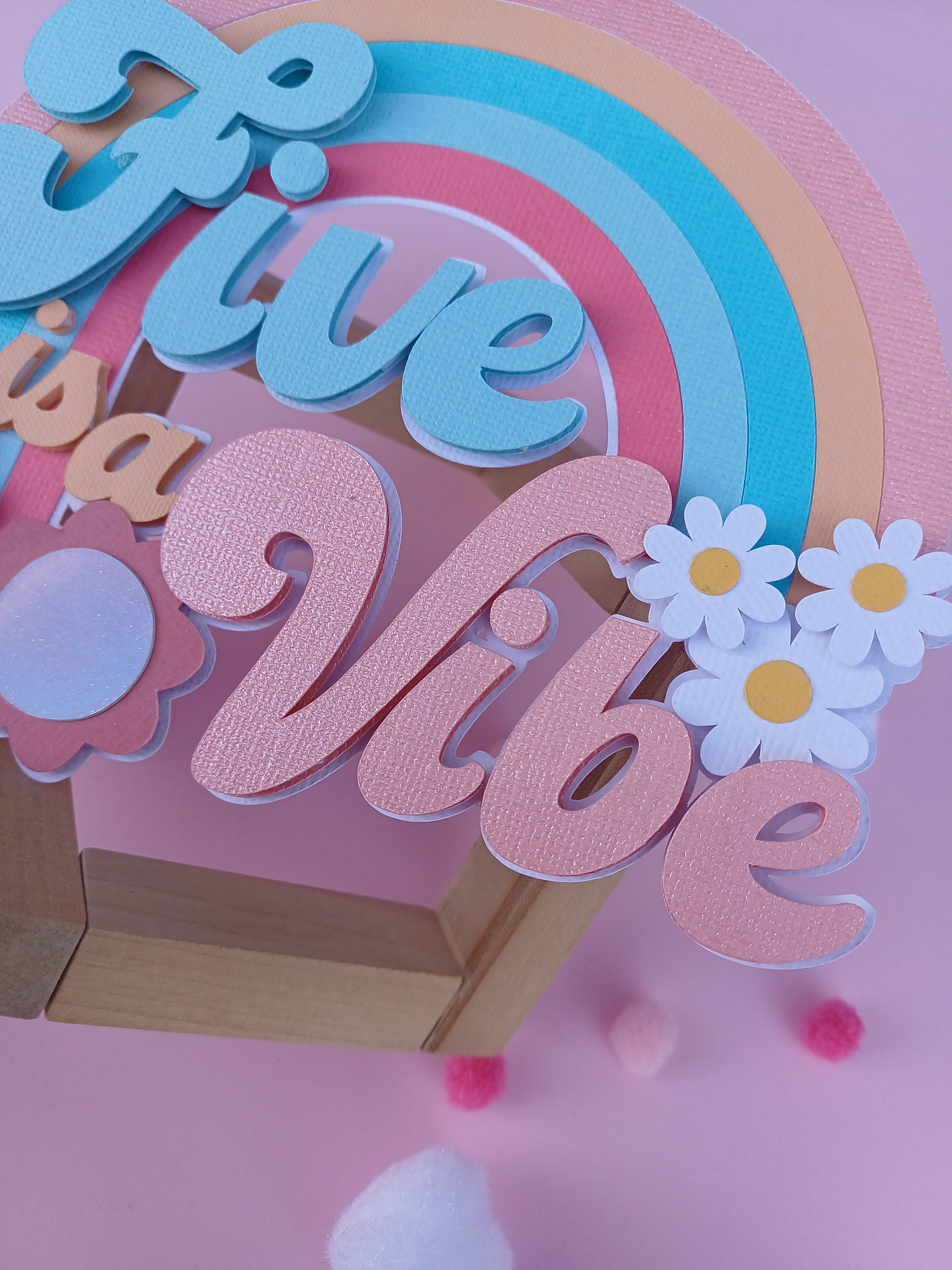 Five is a Vibe Cake Topper .svg & Silhouette Studio Cut Files for ...