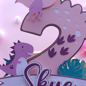 Number 2 - Dinosaur Birthday Cake Topper .svg & Silhouette Studio Cut ...