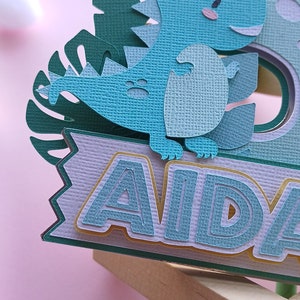 Dinosaur Birthday Cake Topper SVG - Number 3, Cricut/silhouette ...