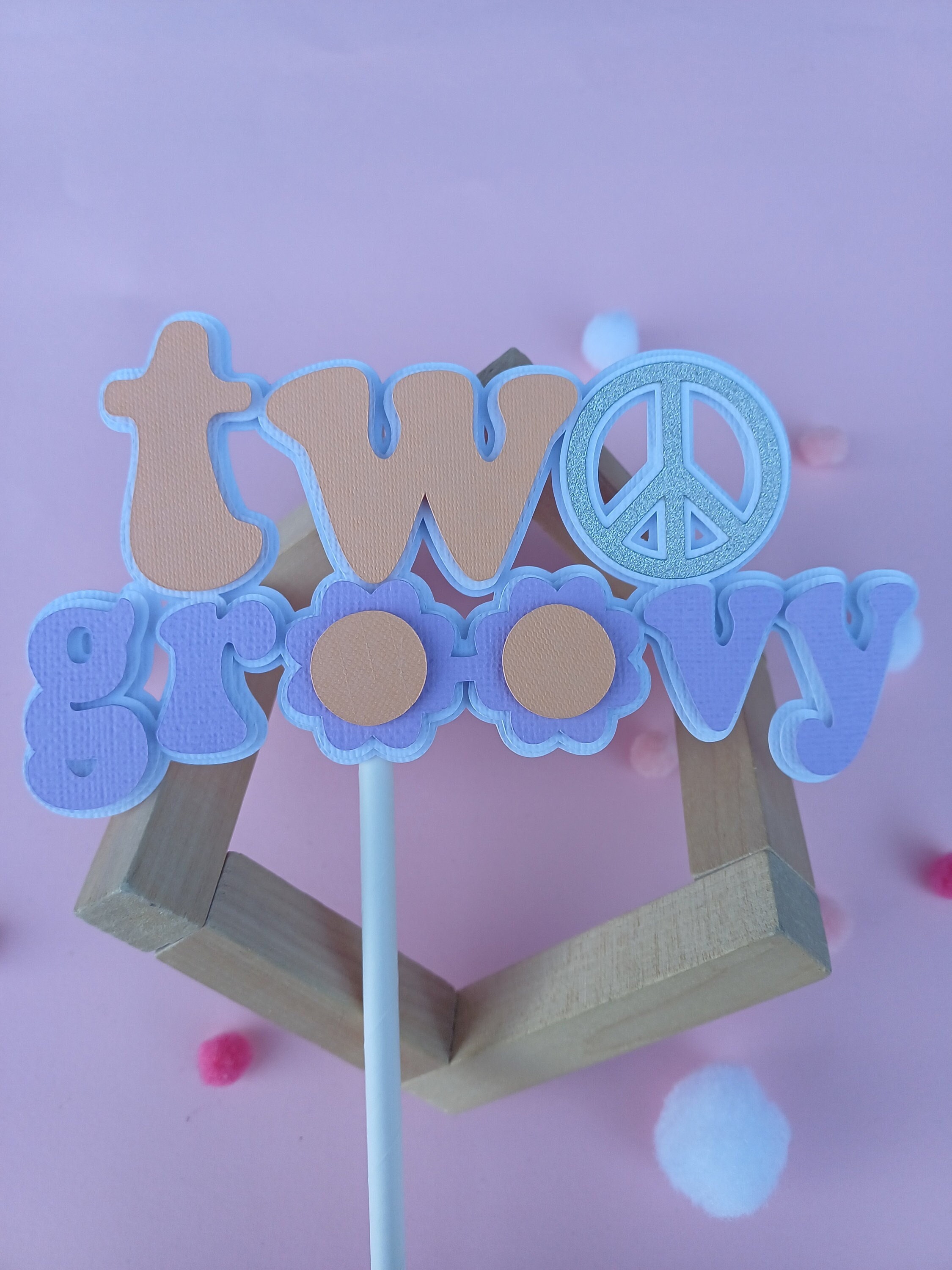 Two Groovy Cake Topper .svg & Silhouette Studio Cut Files for Cricut ...