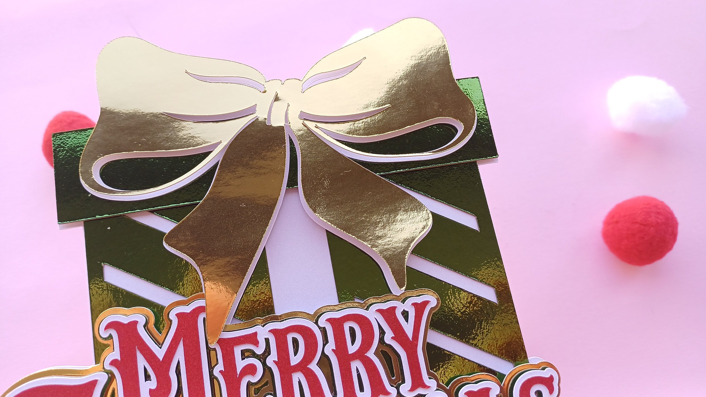 Christmas Box Cake Topper SVG & Silhouette Studio Cut Files - Etsy