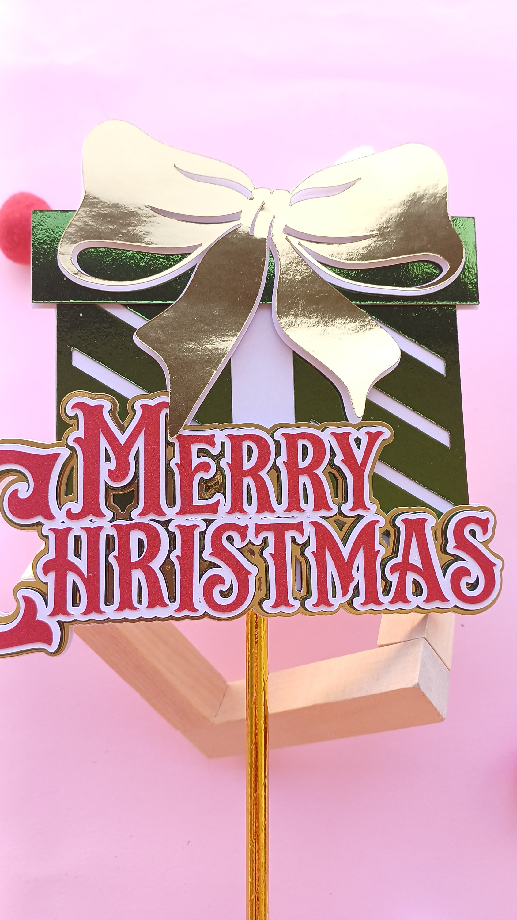 Christmas Box Cake Topper SVG & Silhouette Studio Cut Files - Etsy