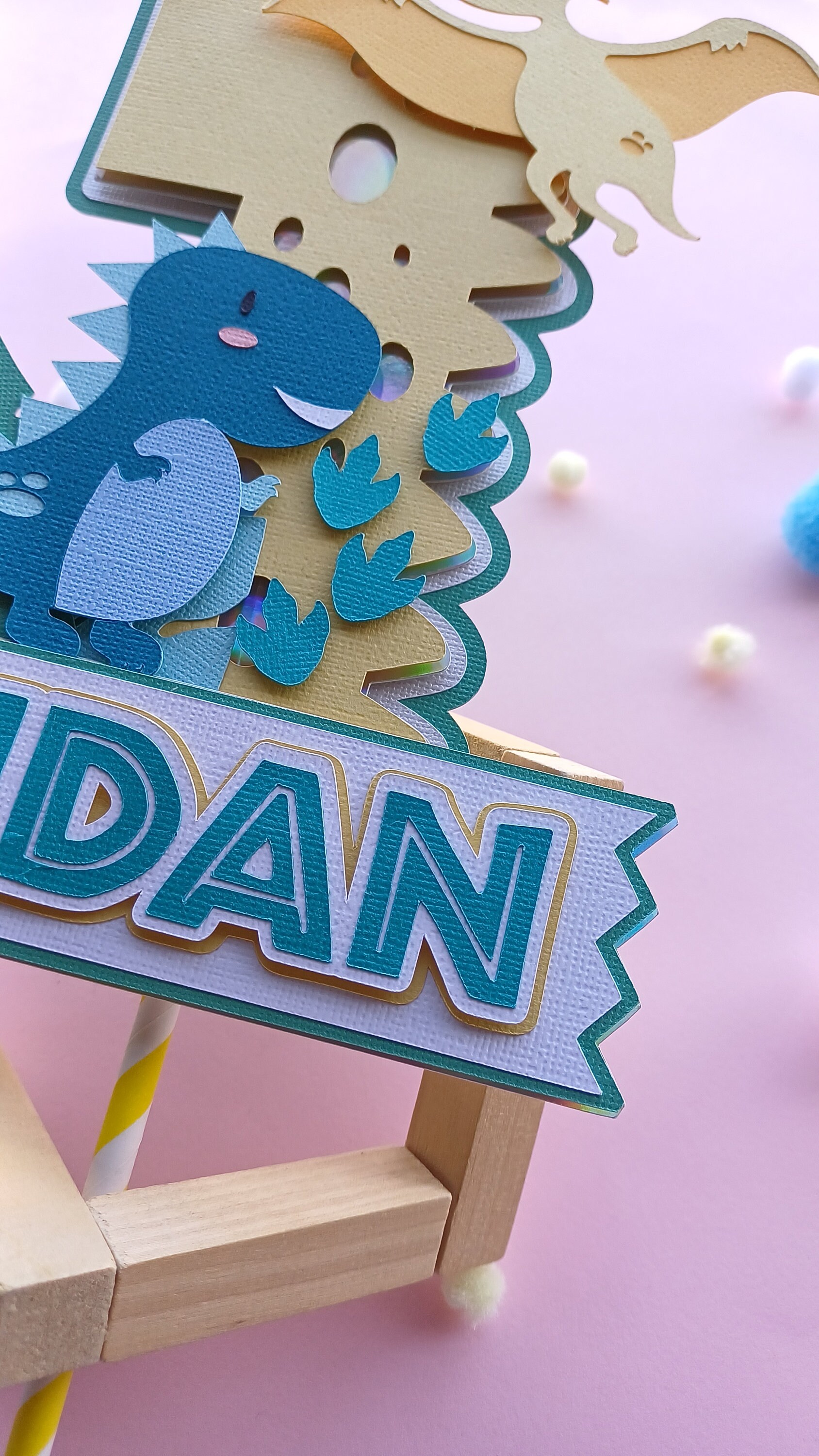 Number 1 Dinosaur Birthday Cake Topper .svg & Silhouette Studio Cut ...