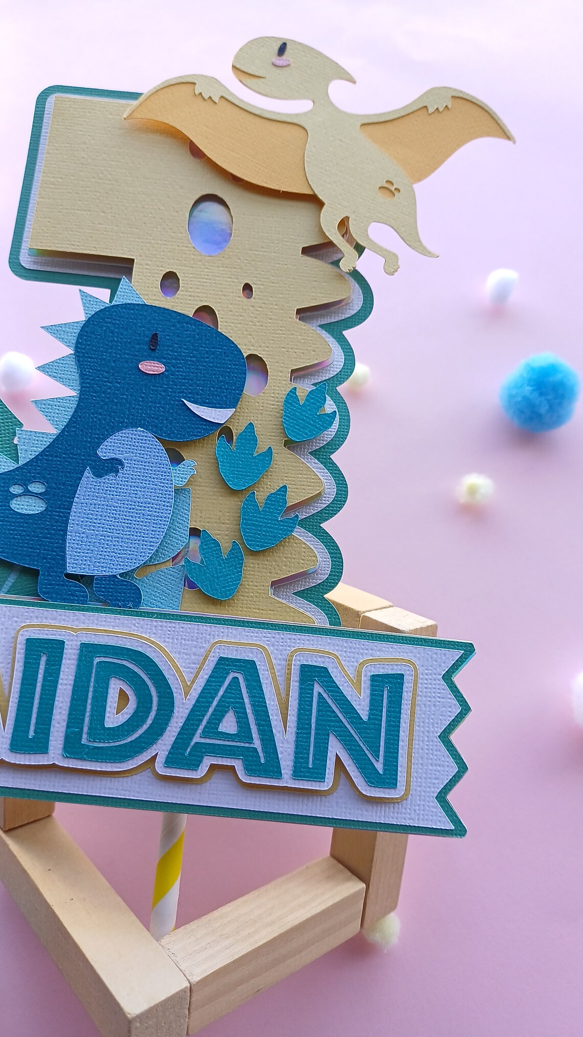 Number 1 Dinosaur Birthday Cake Topper .svg & Silhouette Studio Cut ...