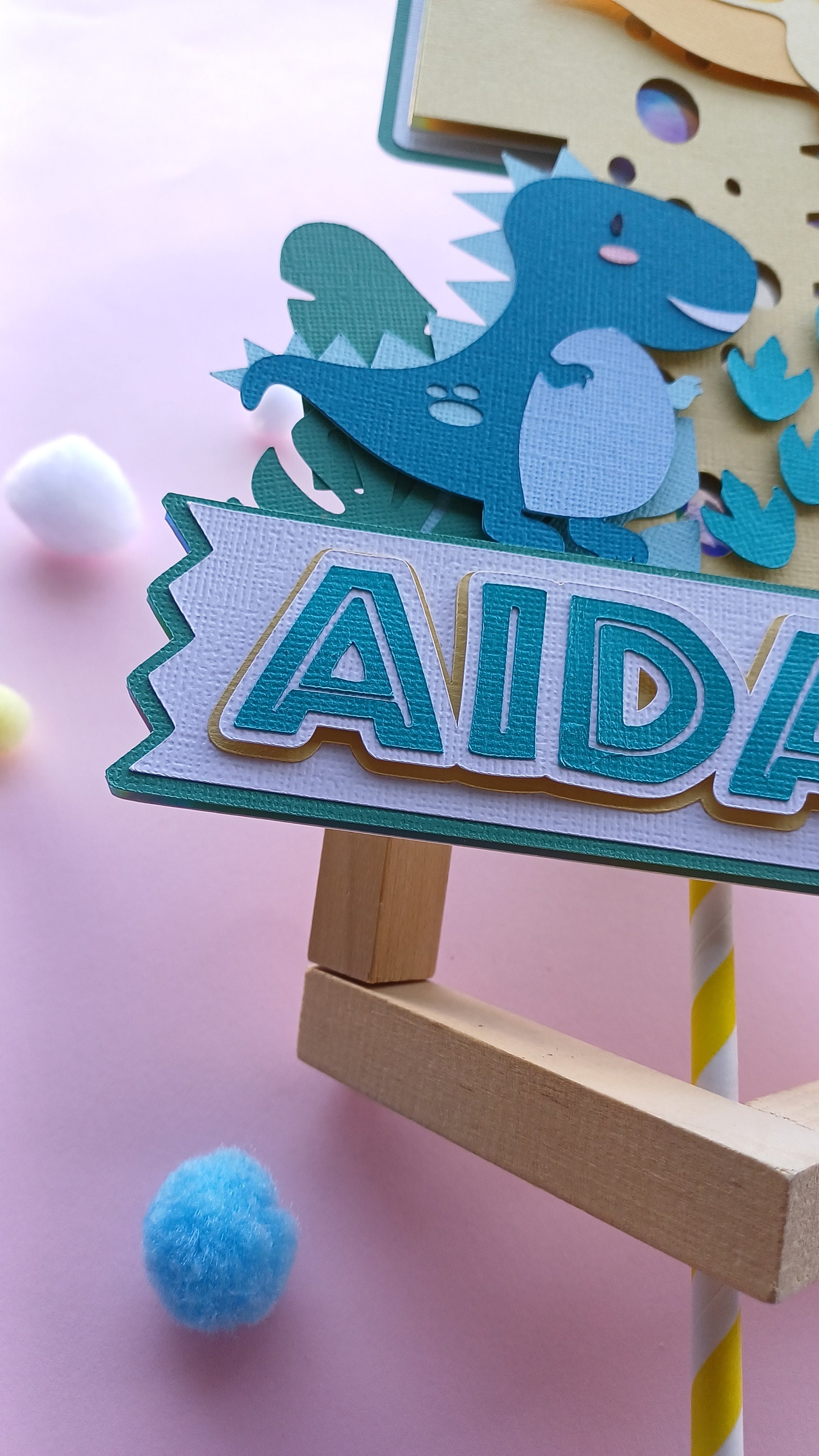 Number 1 Dinosaur Birthday Cake Topper .svg & Silhouette Studio Cut ...