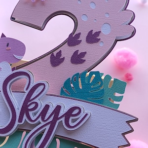 Number 2 - Dinosaur Birthday Cake Topper .svg & Silhouette Studio Cut ...