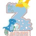 Number 3 Dinosaur Birthday Cake Topper .svg & Silhouette Studio Cut ...