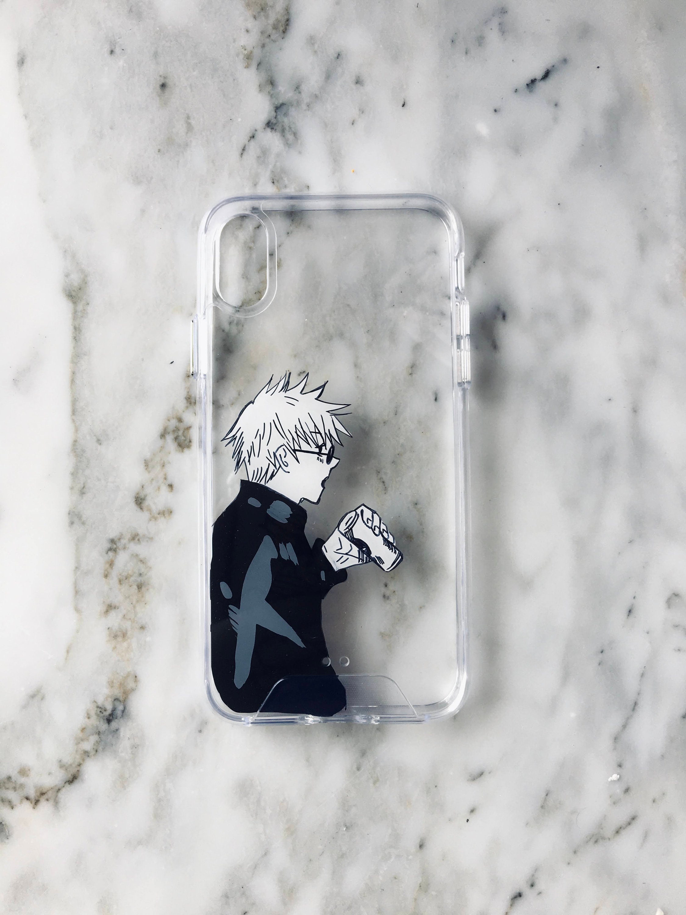 Custom Phone Case | Jujutsu Kaisen Gojo | Glass Painting | Anime Gift ...