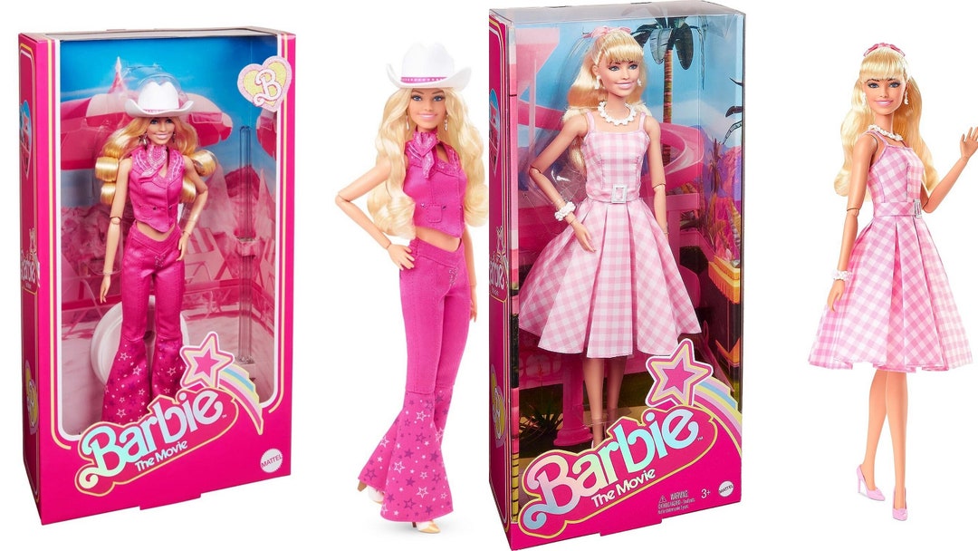 Barbie the Movie Margot Robbie Doll Wear Pink Western and - Etsy