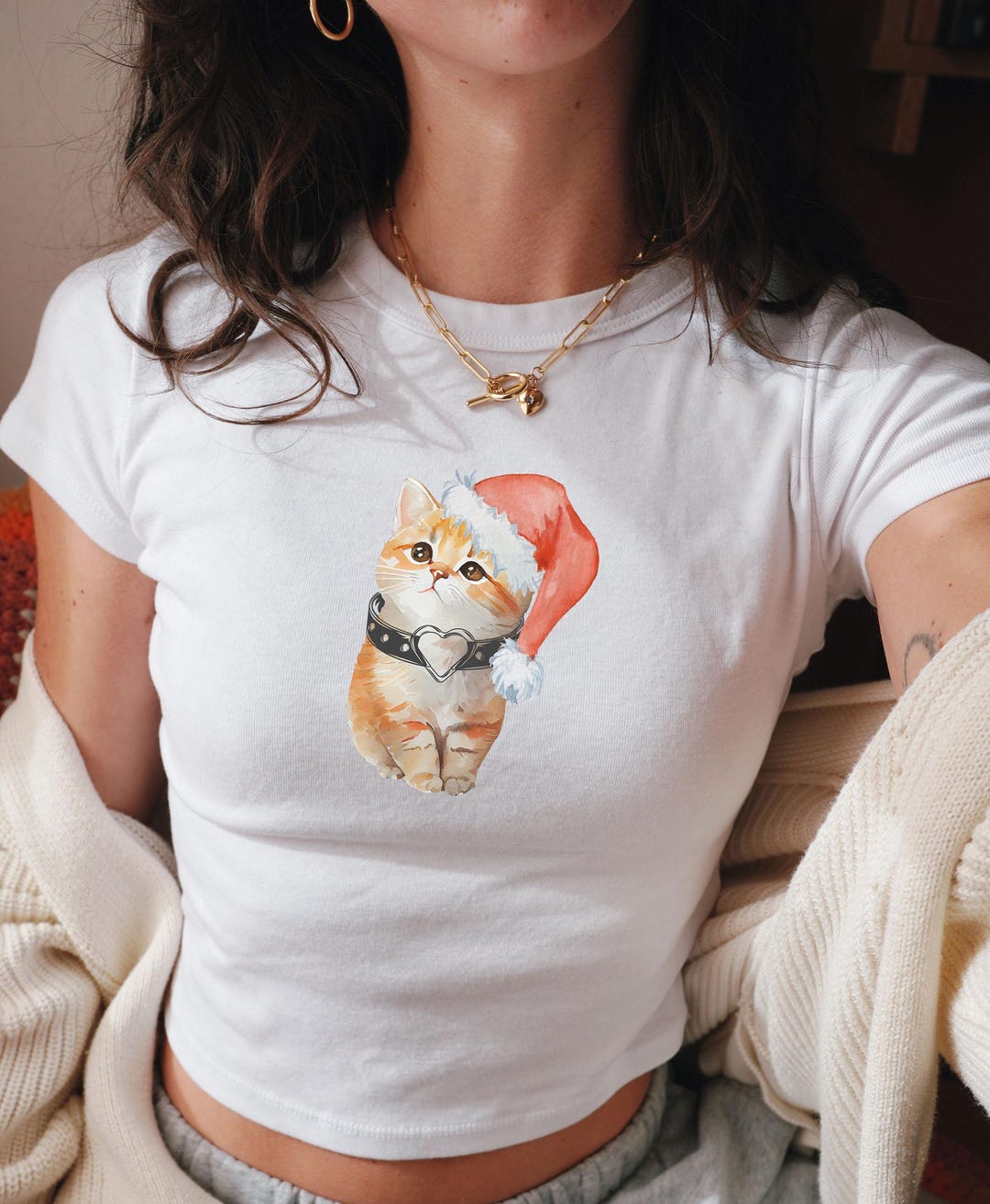 Y2k Baby Tee Cutecore Dark Coquette Bow Top Vintage Tee Tacky Christmas ...