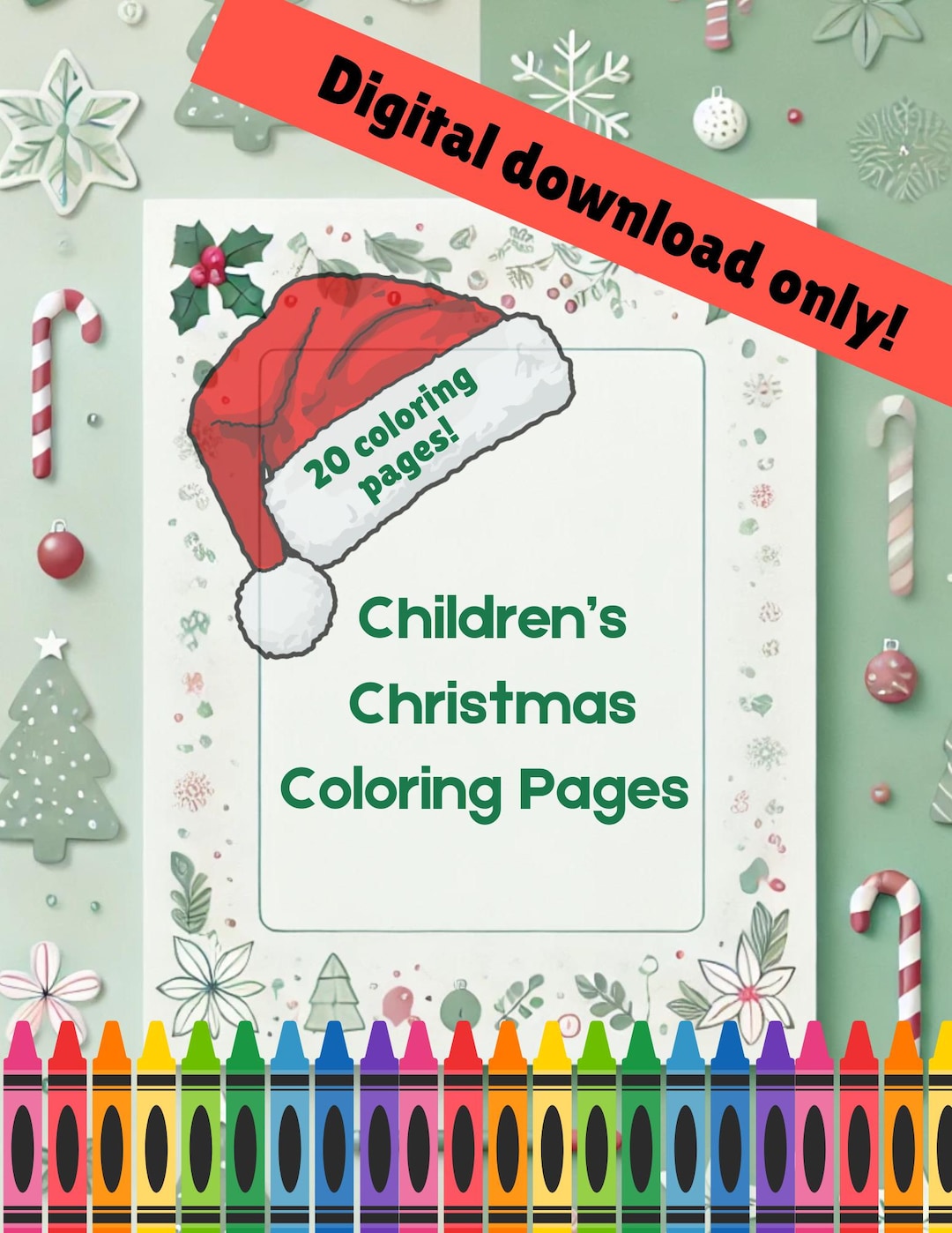 Christmas Coloring Pages for Kids Printable Holiday Activity for ...