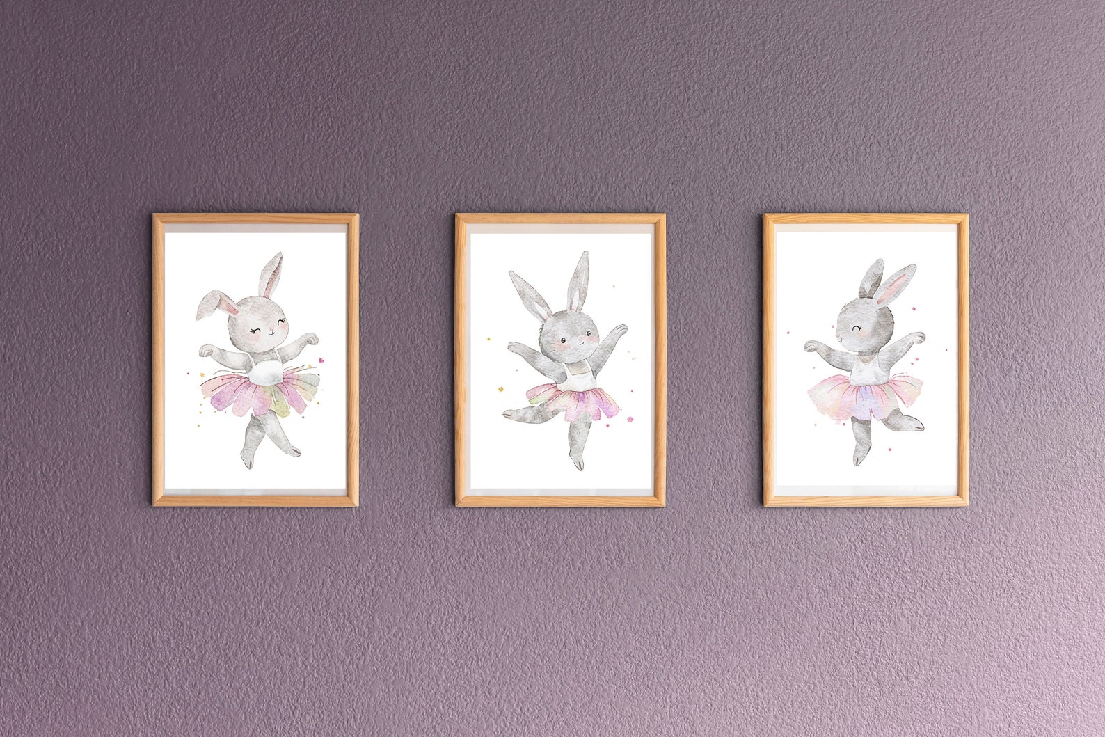 Ballerina Bunnies, Ballerina Rabbit,digital Wall Art, Dancing Bunny ...