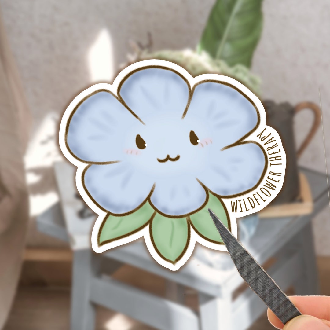 Cute Wild Flower Sticker Kawaii Plant Sticker Wildflower - Etsy