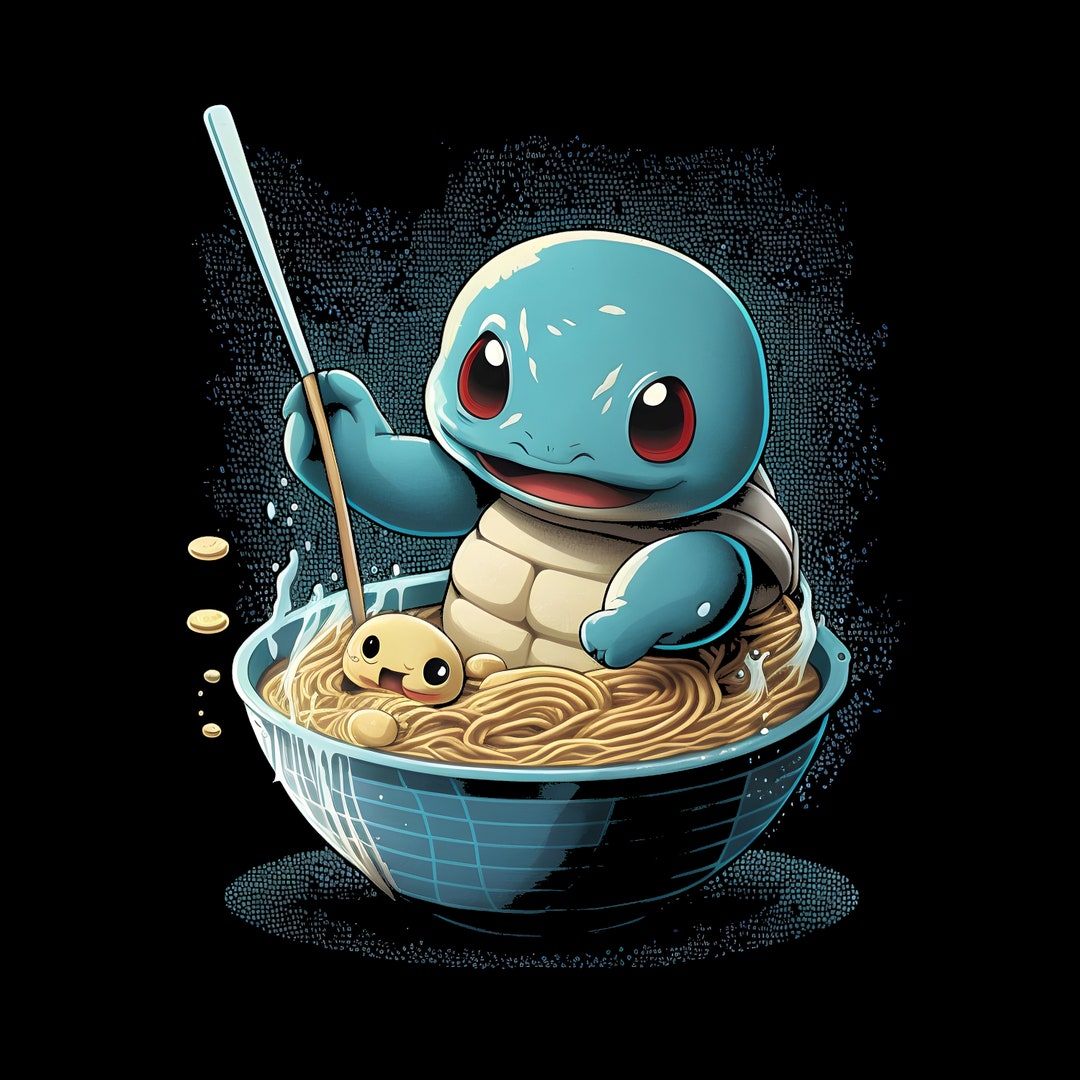 Squirtle Sitting in Ramen (pokemon) Digital Print - Etsy