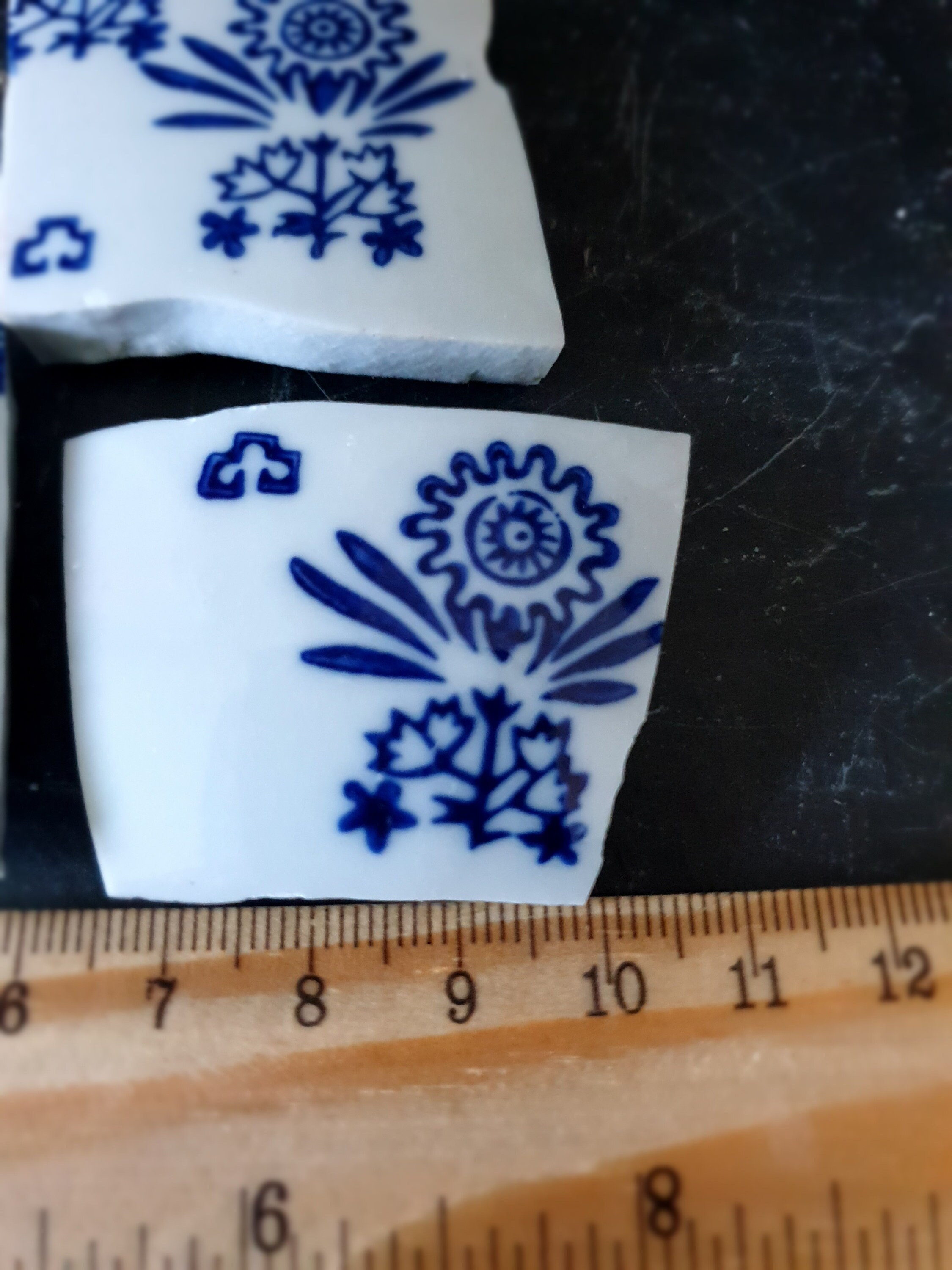 Chunky Blue. Handcut China for Art Projects, Jewellery Making and ...