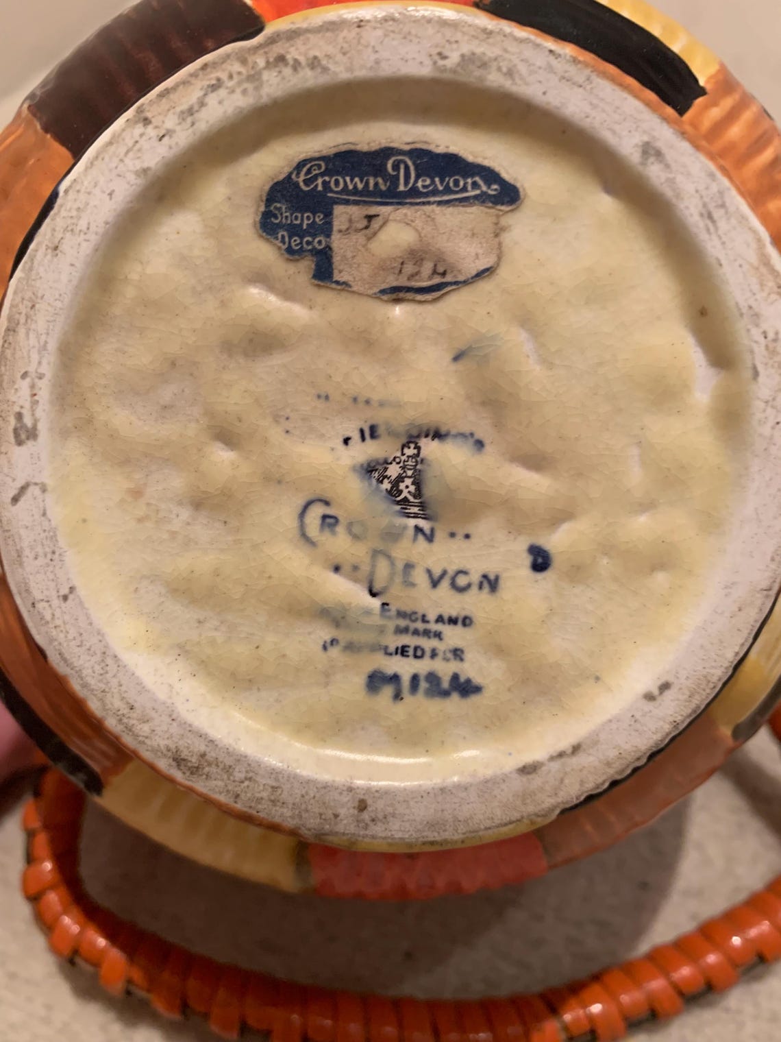 Crown Devon Biscuit Barrel - Etsy