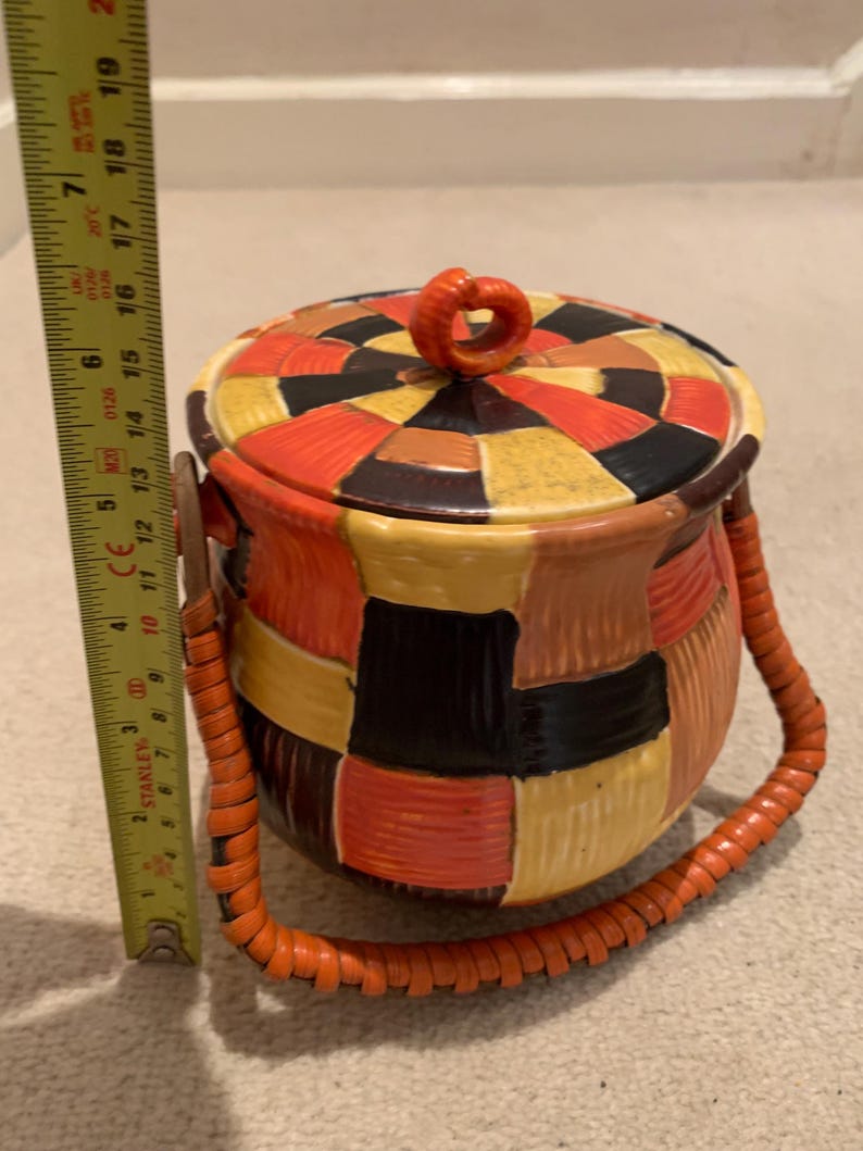 Crown Devon Biscuit Barrel - Etsy