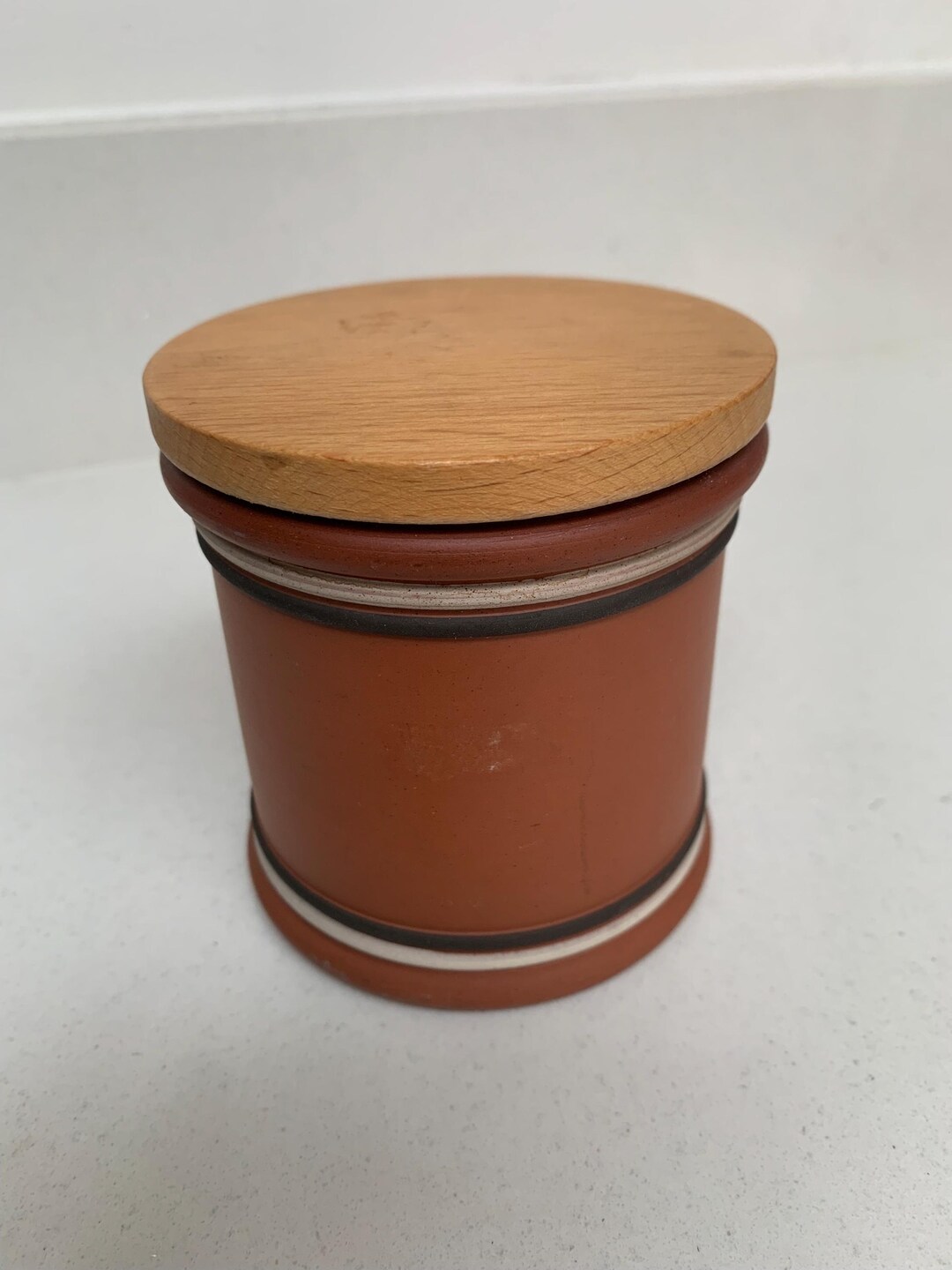 Fulham Pottery Storage Jar With Wooden Lid - Etsy