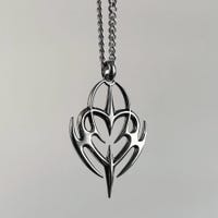 Demon Heart Necklace Liquid Metal Thorn Cybercore Necklace Cyber ...